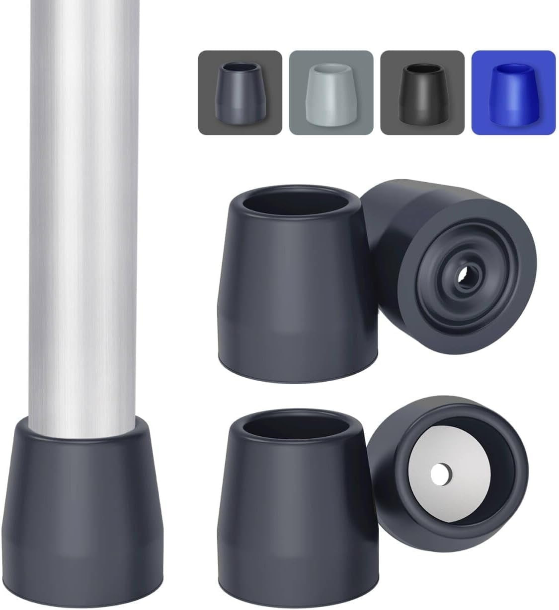 SupreGear 1-1/8" Walker Tips, Heavy-Duty Rubber Replacement for Walkers ...