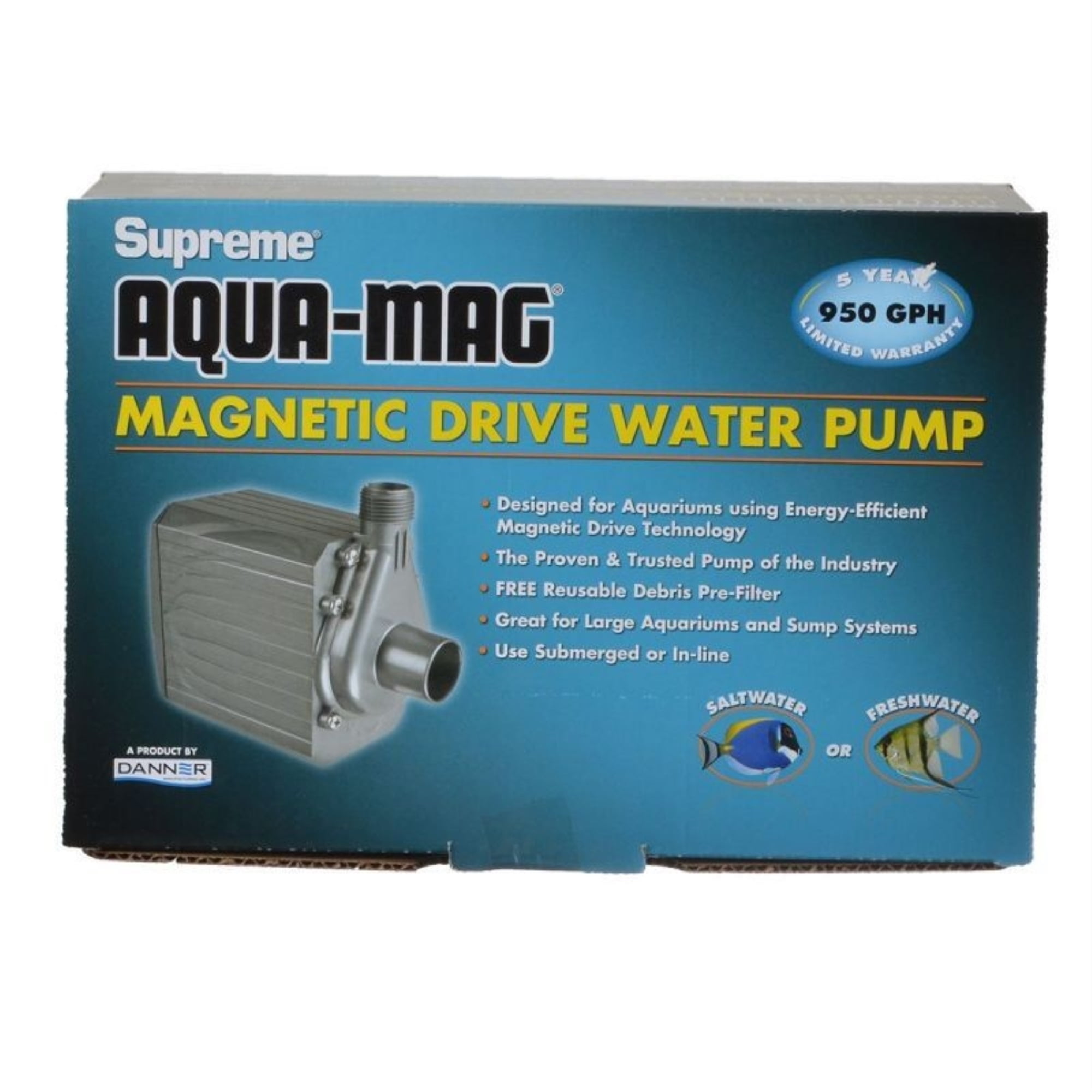 Supreme Aqua-Mag Magnetic Drive Water Pump - Aqua-Mag 9.5 Pump (950 GPH ...