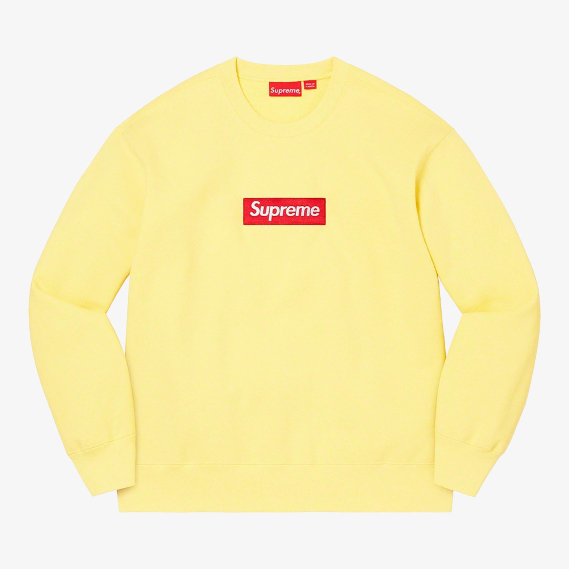 Supreme Crewneck 'Box Logo' Pale Yellow (FW22) - Walmart.com