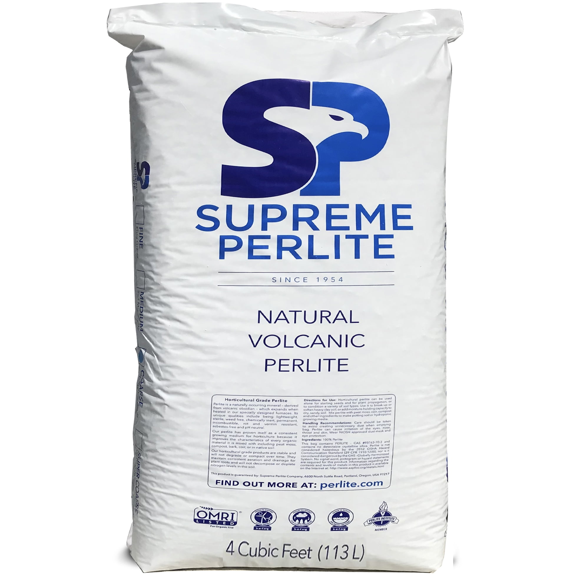 EasyGo Products Supreme Horticulture Perlite, Coarse Grade, 4 Cubic ...