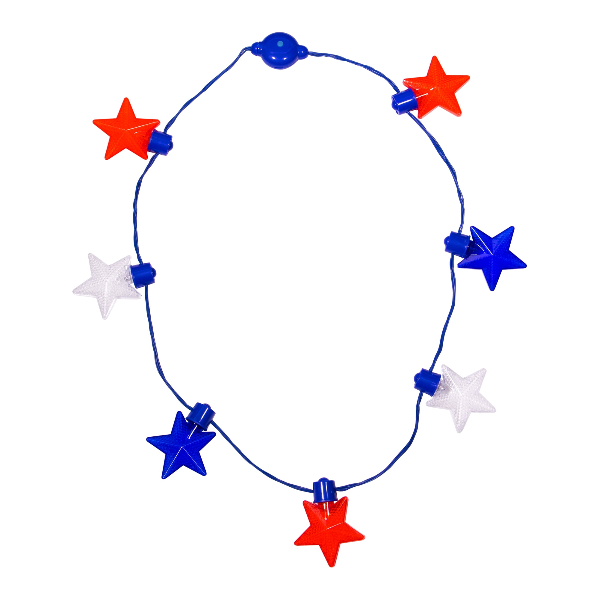 Supreme LED Red, White, Blue LED Star Necklace - Walmart.com
