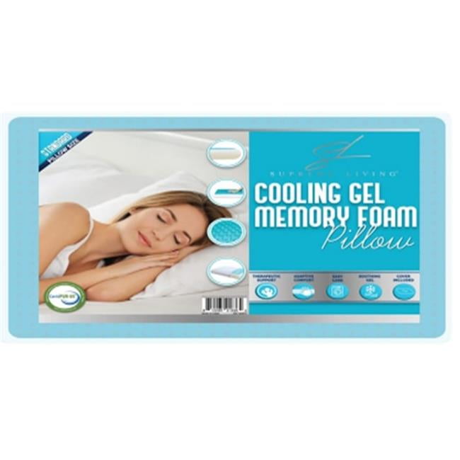 Supreme Living PC41836 Cooling Gel Memory Foam Pillow - Standard Size ...