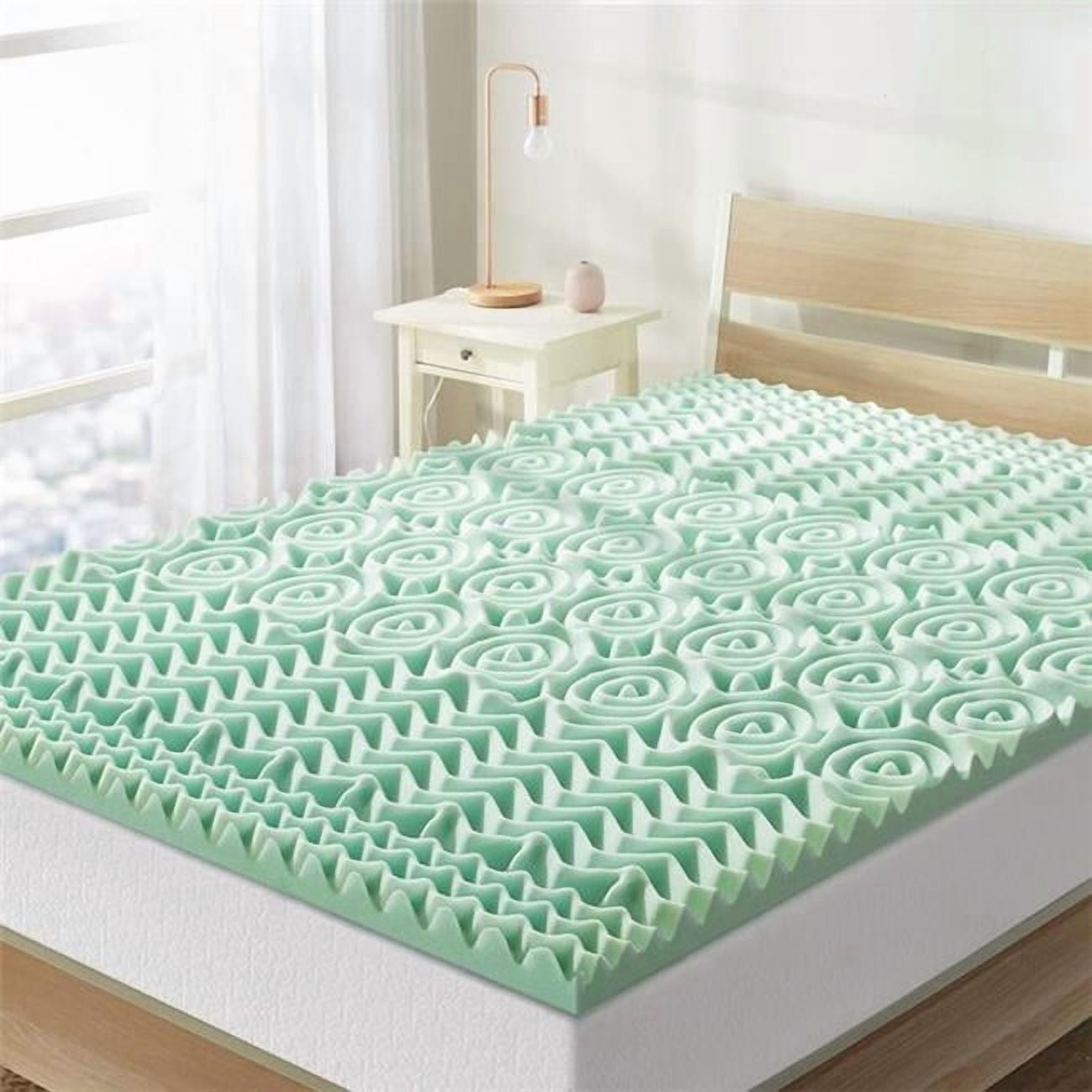 Supreme Living FL41820 2 in. Aloe Vera 7 Zone Memory Foam Mattress ...