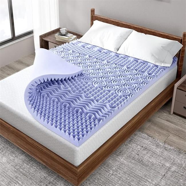 Supreme Living TN41857 2 in. Lavender 7 Zone Memory Foam Mattress ...