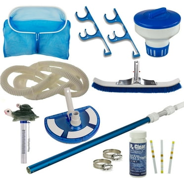 Intex Deluxe Cleaning Maintenance Swimming Pool Kit with Vacuum & Pole ...