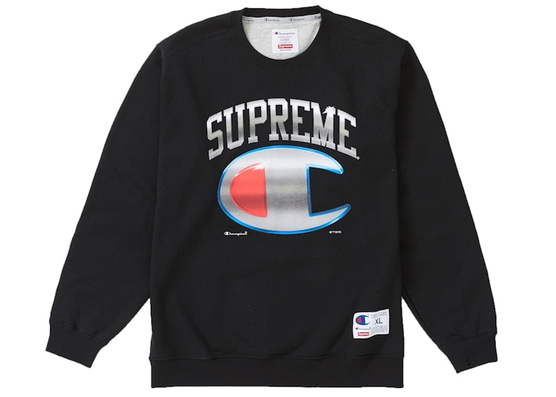 Supreme Men's Champion Chrome Crewneck Black, from StockX - Walmart.com