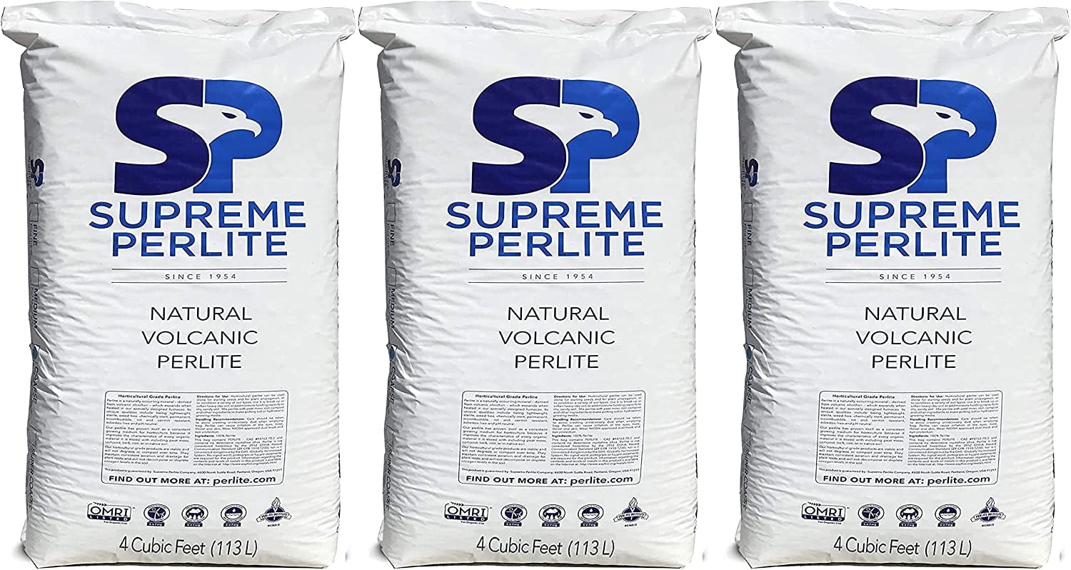 Supreme Perlite Coarse Grade for Indoor/Outdoor Plants Soil Mix - 4 ...