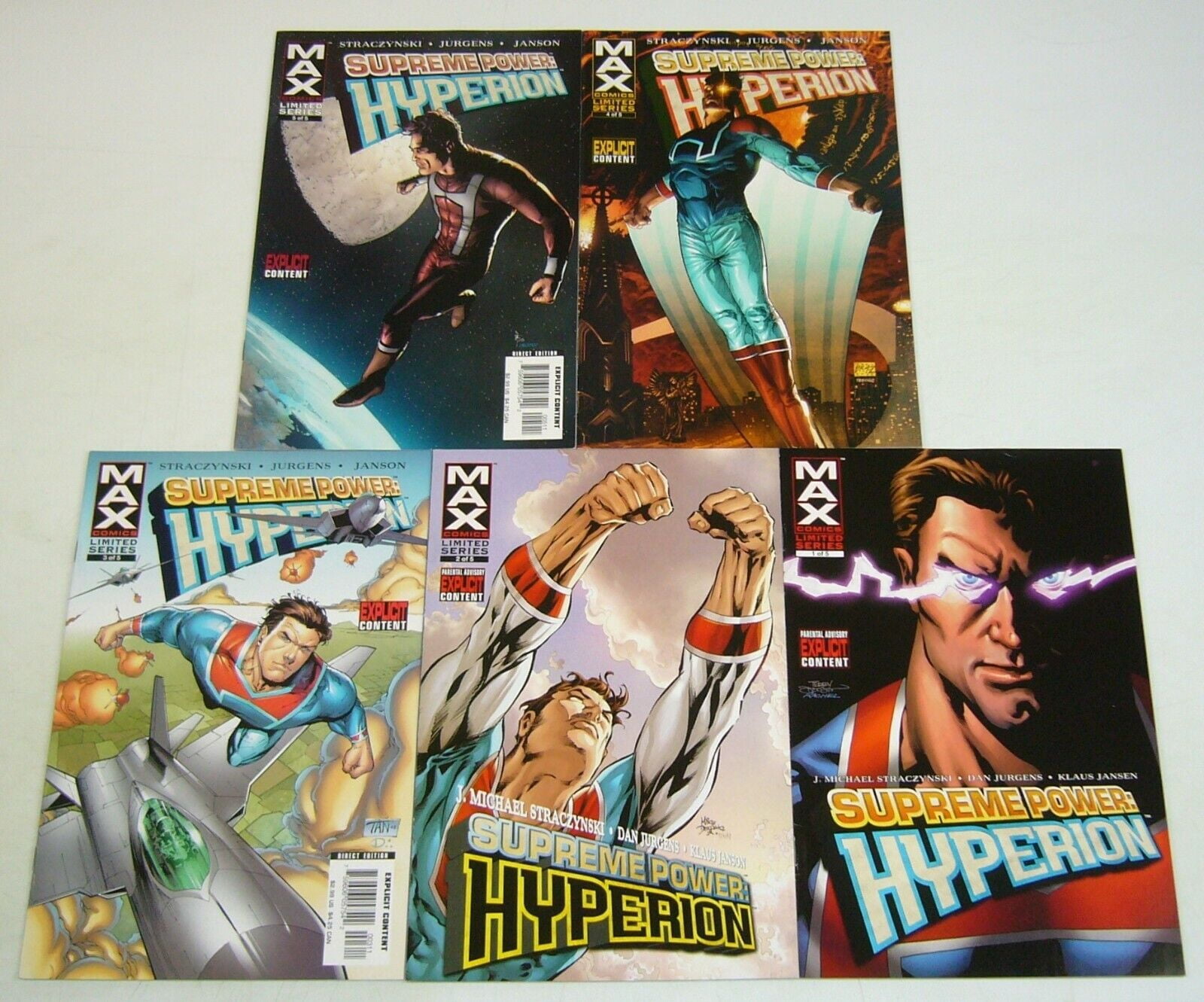 Supreme Power: Hyperion #1-5 VF/NM complete series MAX ; Marvel ...