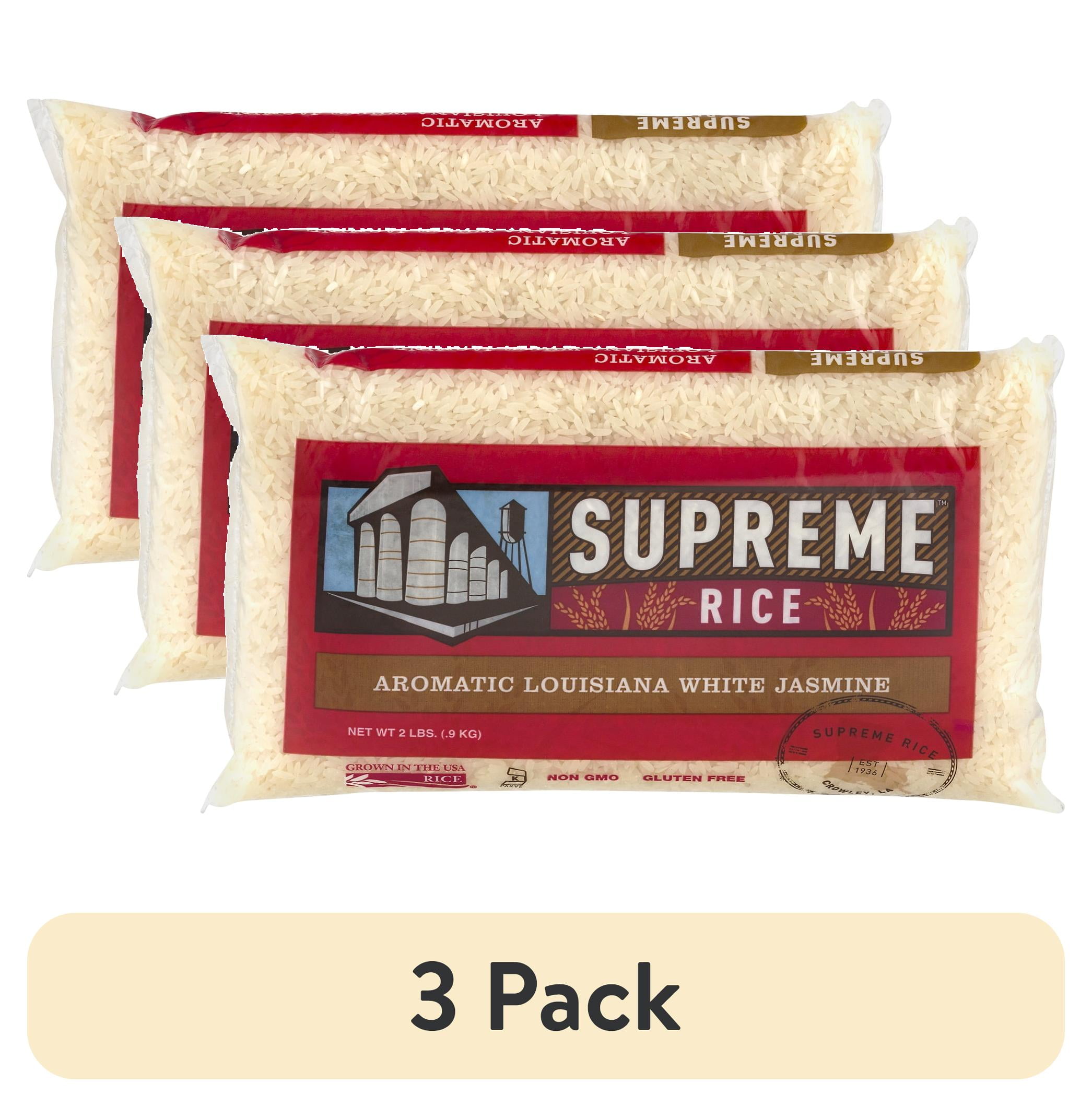 (3 pack) Supreme Rice 2lb Bag of Aromatic Jasmine Rice - Walmart.com