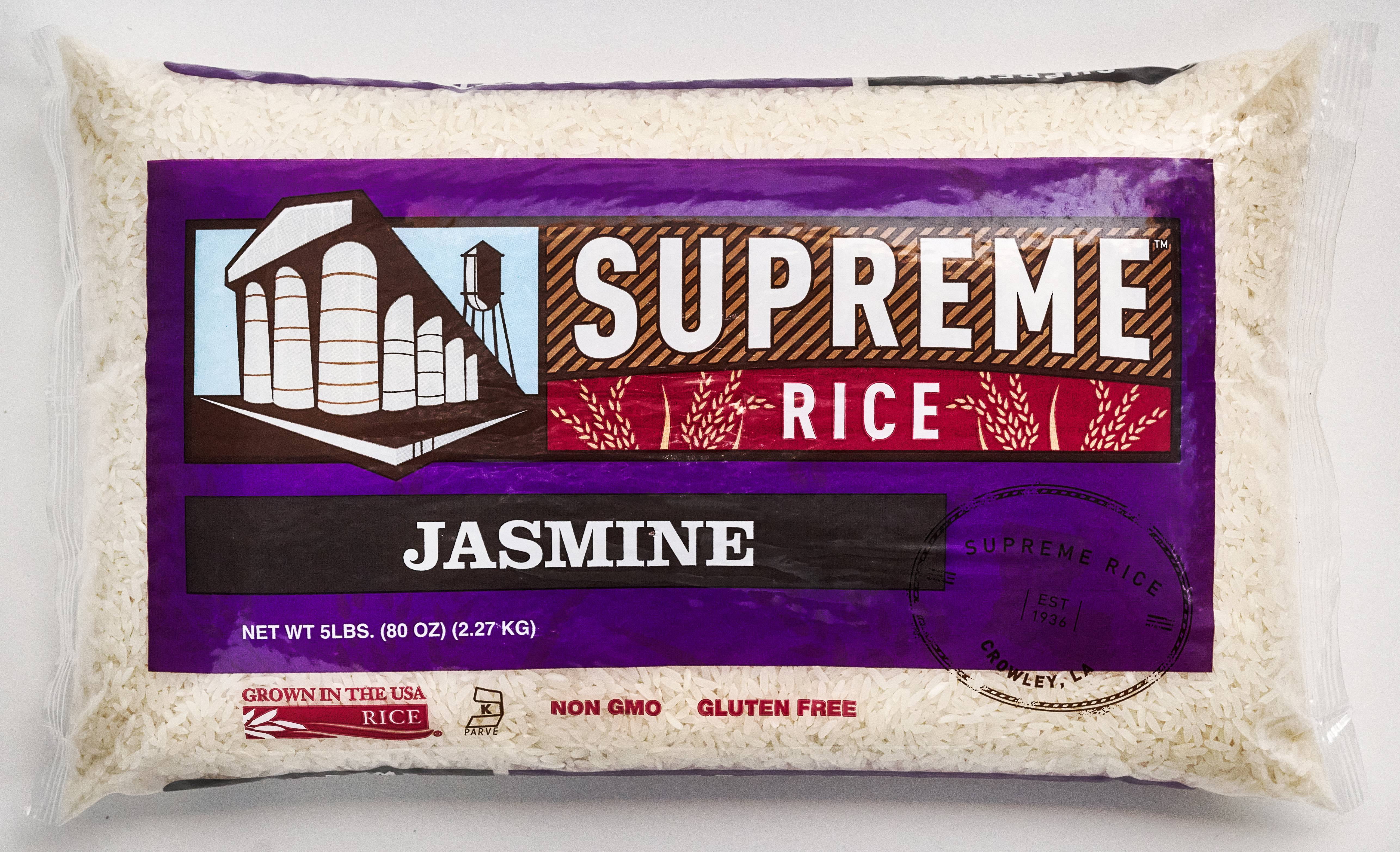 Supreme Rice, Jasmine Rice 5lb Bag, Fragrant Aroma, Soft and Sticky ...