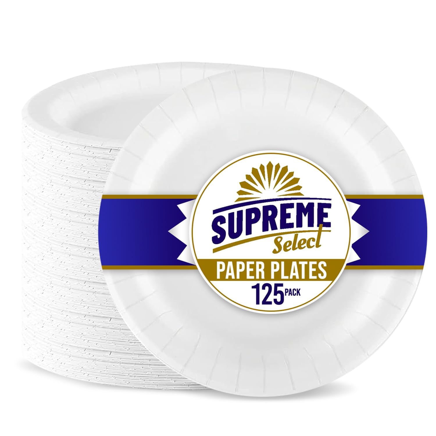 Supreme Select Disposable Heavy Duty White AFN1Paper Plates [Pack of ...