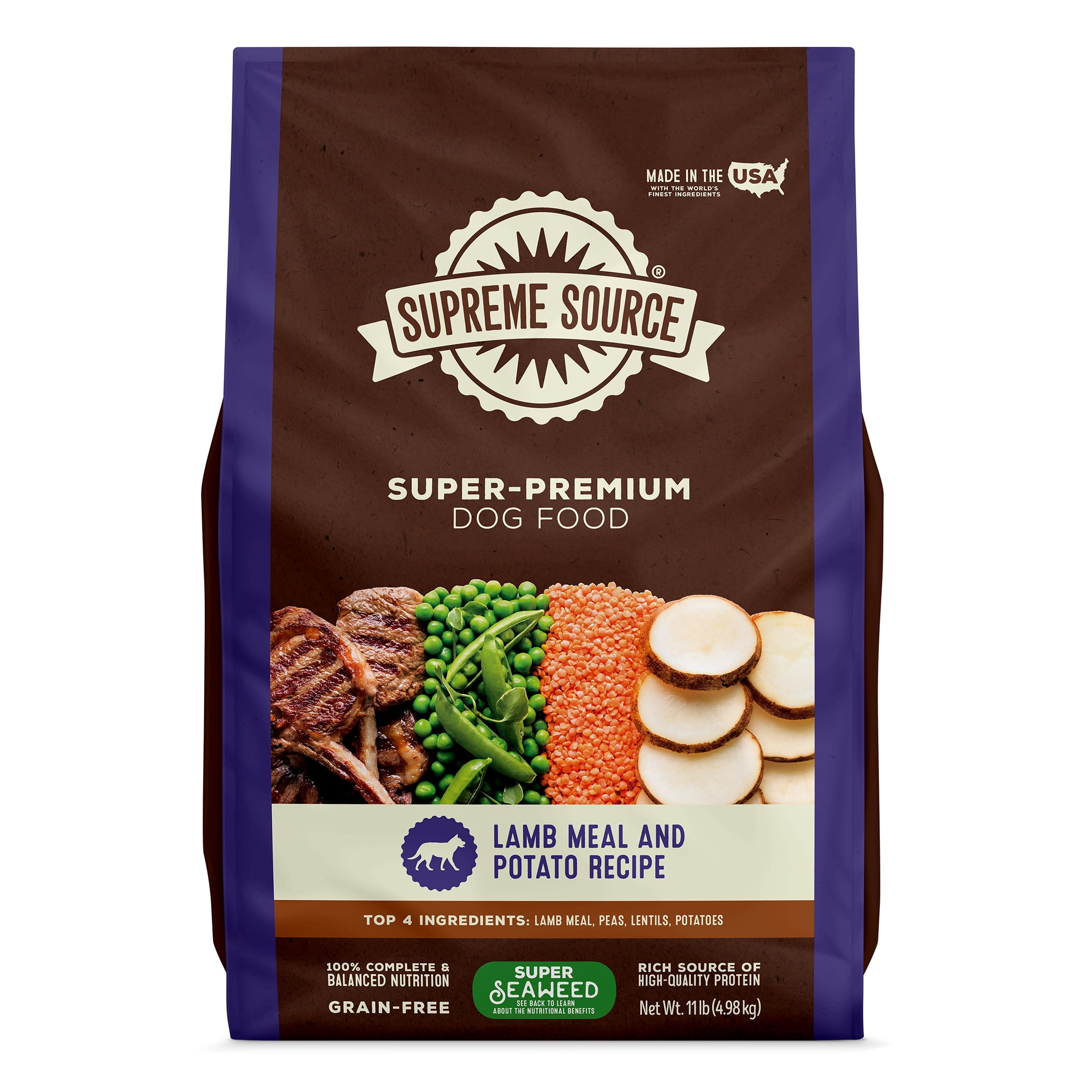 Supreme Source Lamb Meal & Potato Recipe Dry Dog Food 11lb - Walmart.com