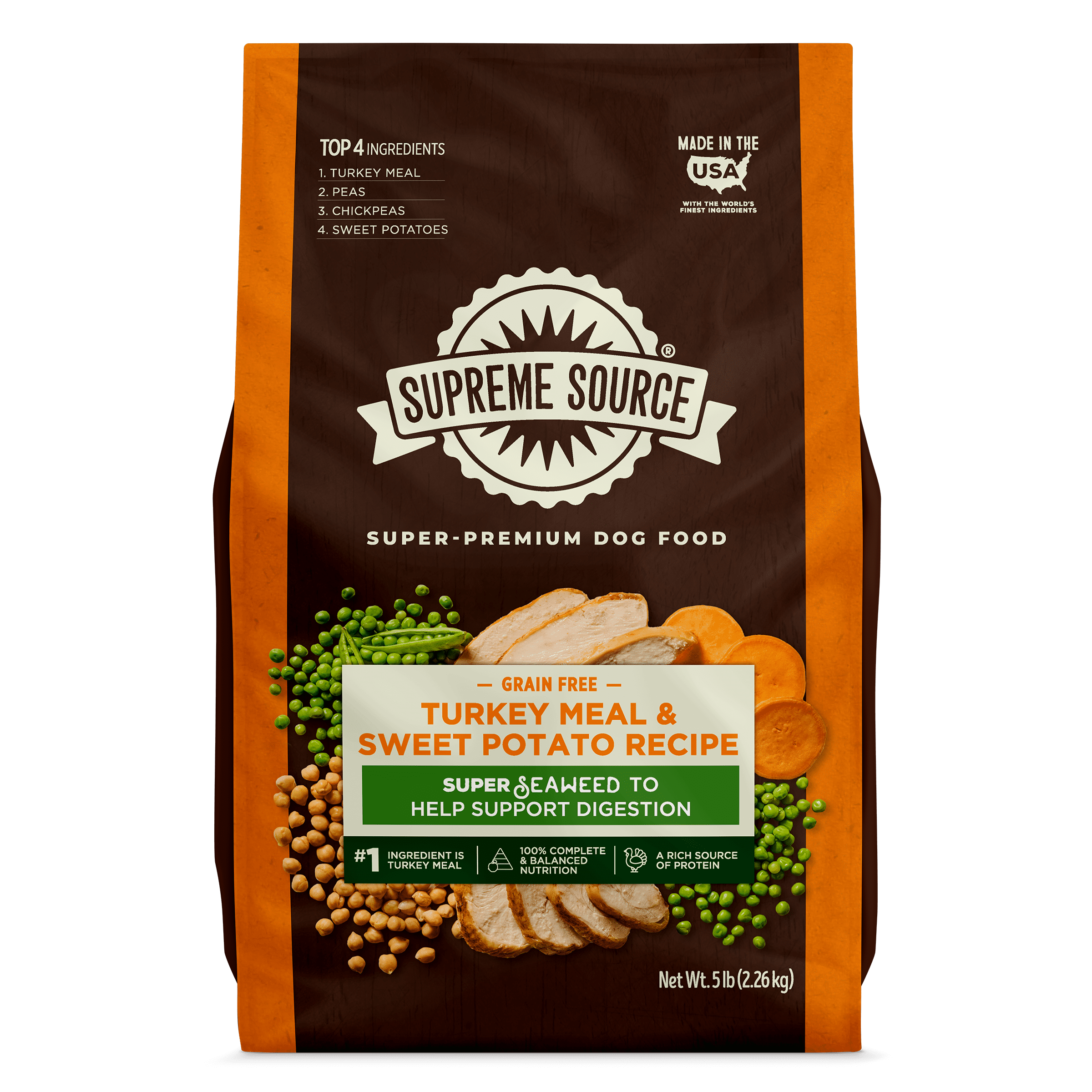 Supreme Source Turkey Meal & Sweet Potato Recipe Dry Dog Food 5lb ...
