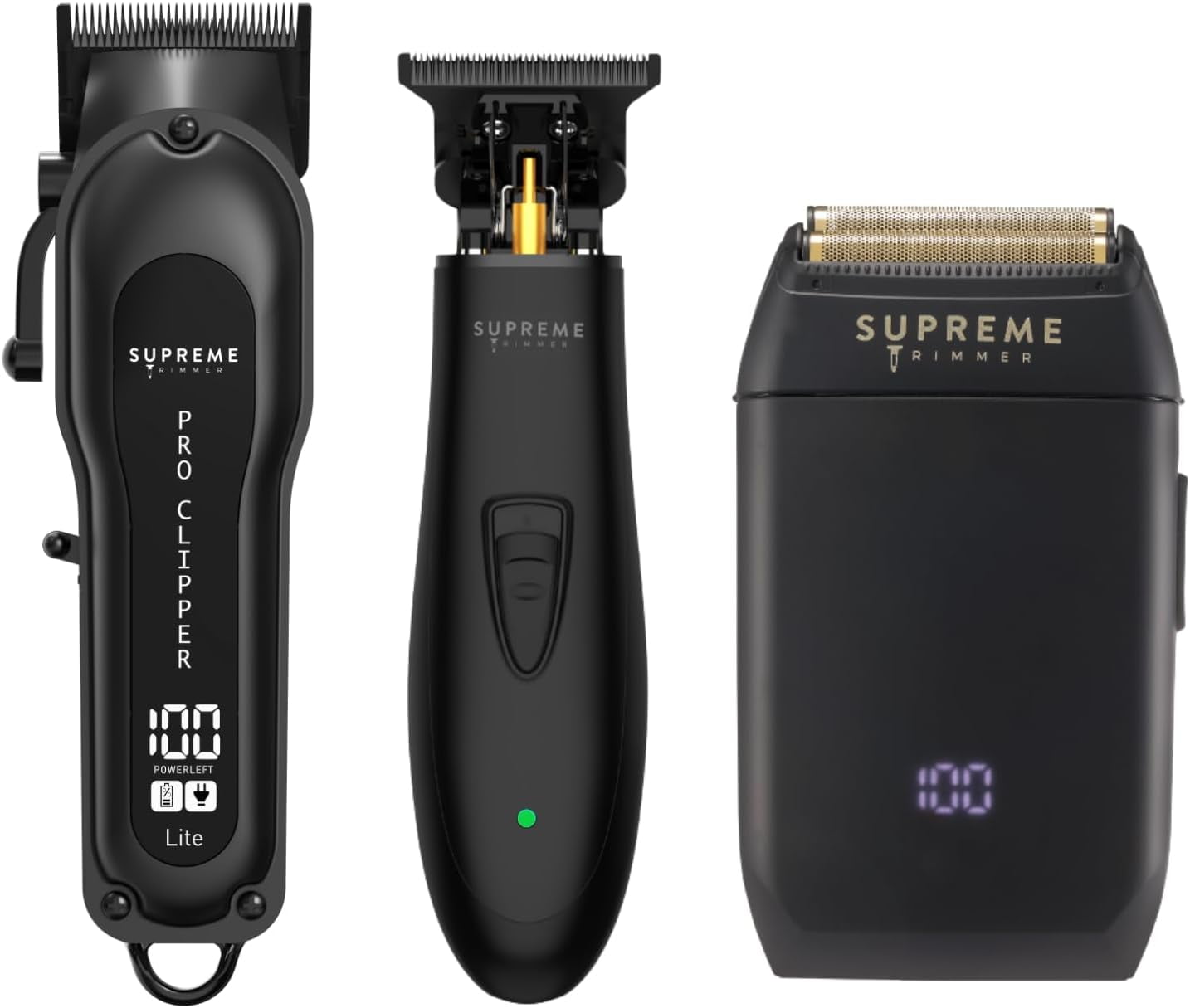 Supreme Trimmer Pro Haircut Set: 3-in-1 Clipper, T-Shaper & CRUNCH Foil ...