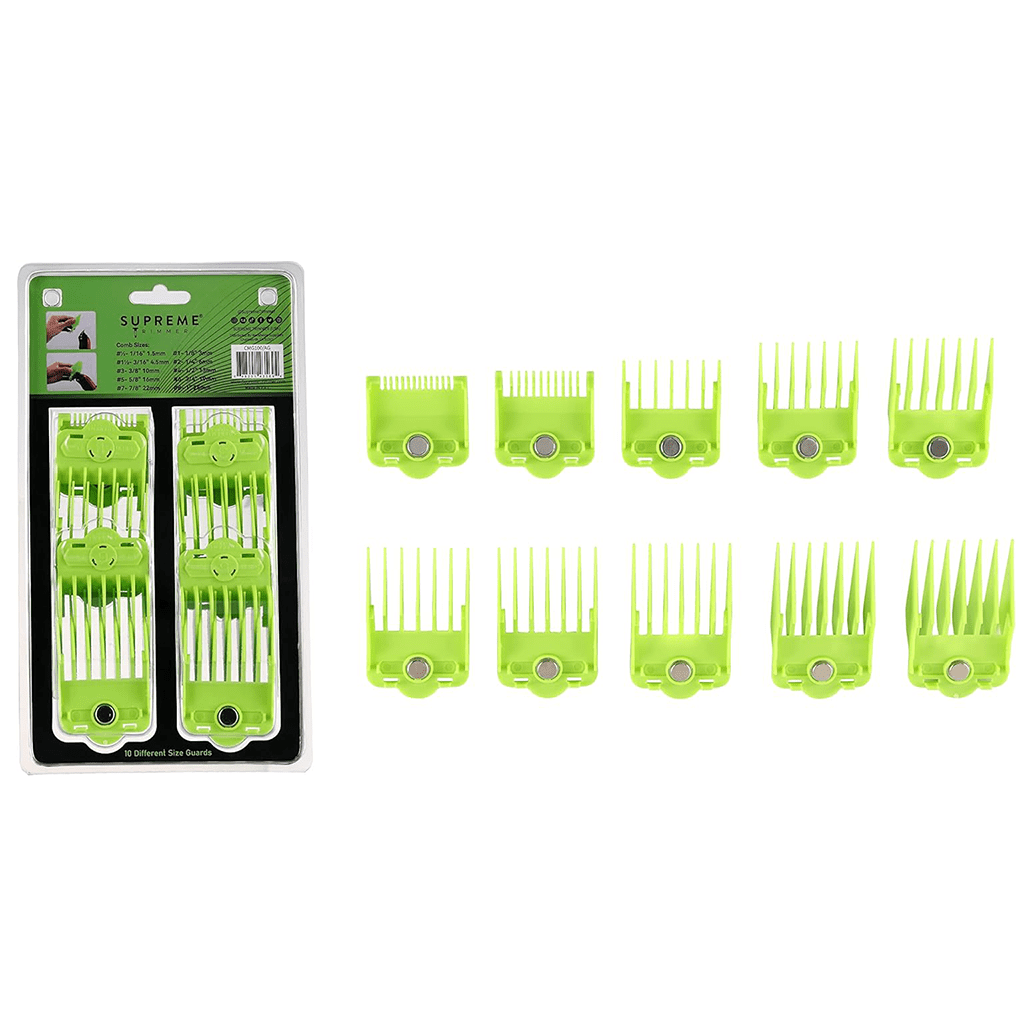 Supreme Trimmer Magnetic Guide Combs for Clippers | 10 Cutting Lengths ...