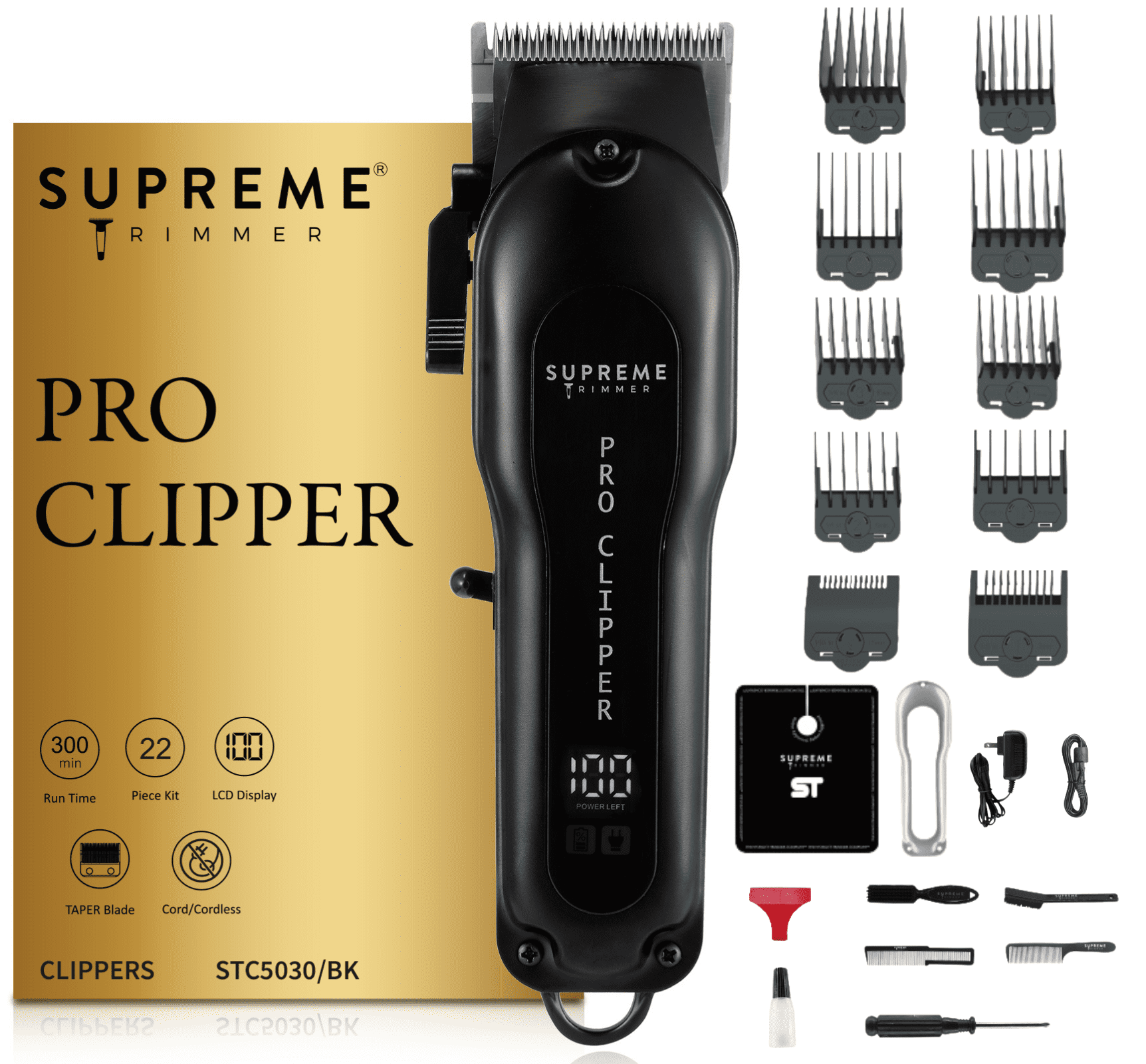 Supreme Trimmer Pro Clipper w/ Taper Blade | 300 Min Run Time ...
