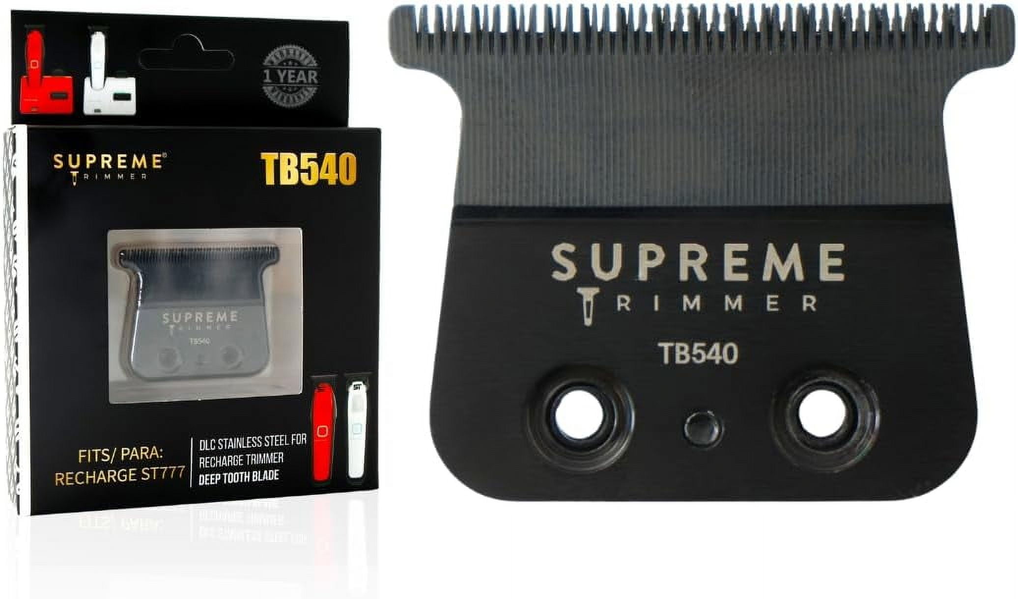 Supreme Trimmer Replacement Deep Tooth T-Blade TB540 | 0 Gap Adjustable, DLC Coated Stainless ...