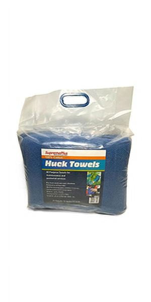 SupremePlus 25 Pack New Huck Towels Blue 100% Cotton 15'x25' inch ...