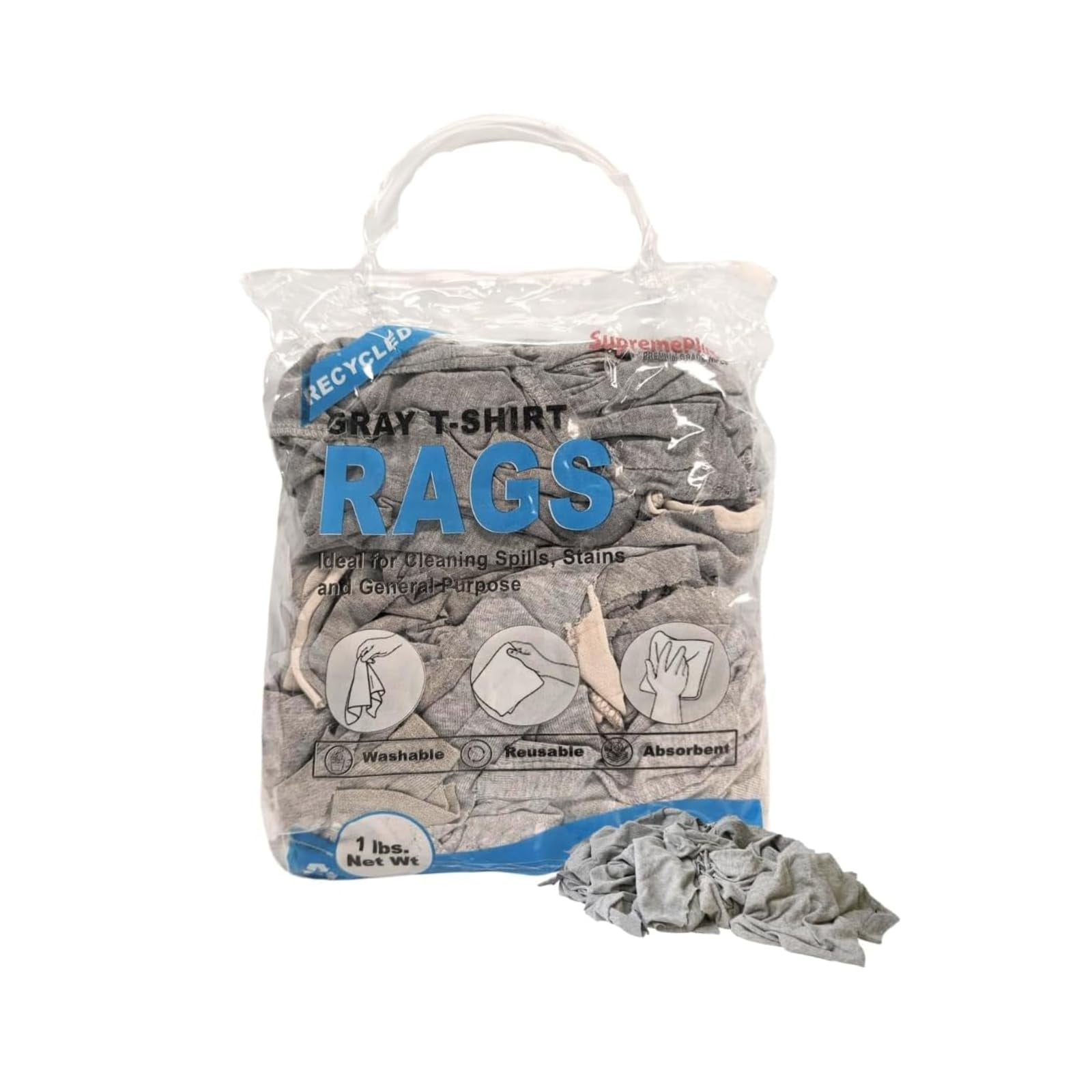SupremePlus Color Knit Cleaning Rags 1 lb Bag of Rags Commercial ...