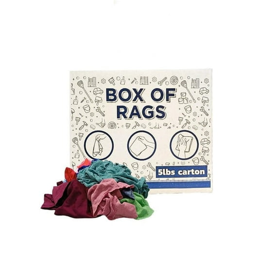 Global Industrial 25 Lb. Box Recycled Cut Rags, Mixed Colors - Walmart.com