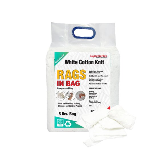 Proclean Basics Cotton T-shirt Cloth Rag 3 lb. Varies Sizes, White ...