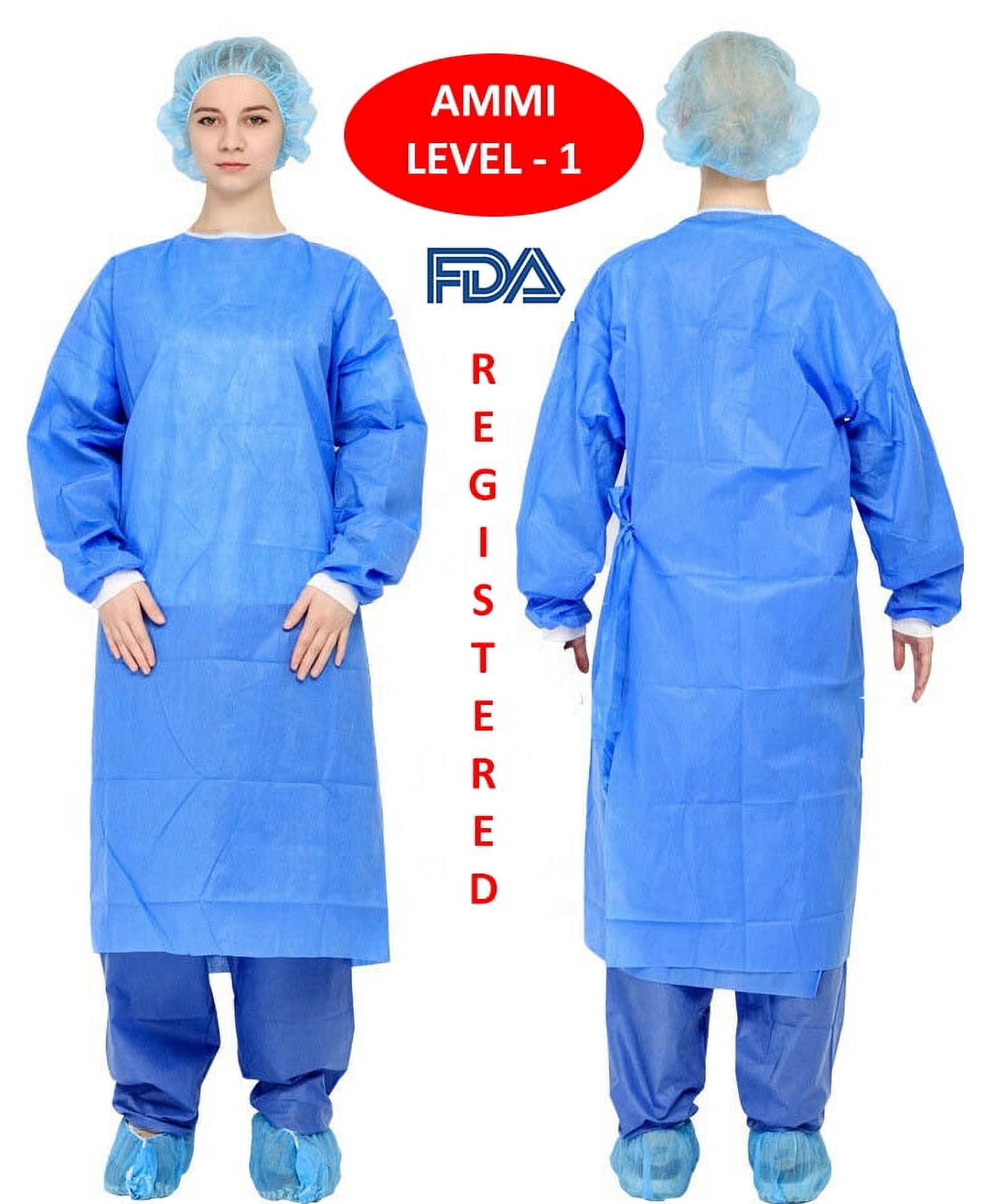 SupremePlus New Blue Disposable Isolation Level 1 Gown 40GSM PPE FDA ...