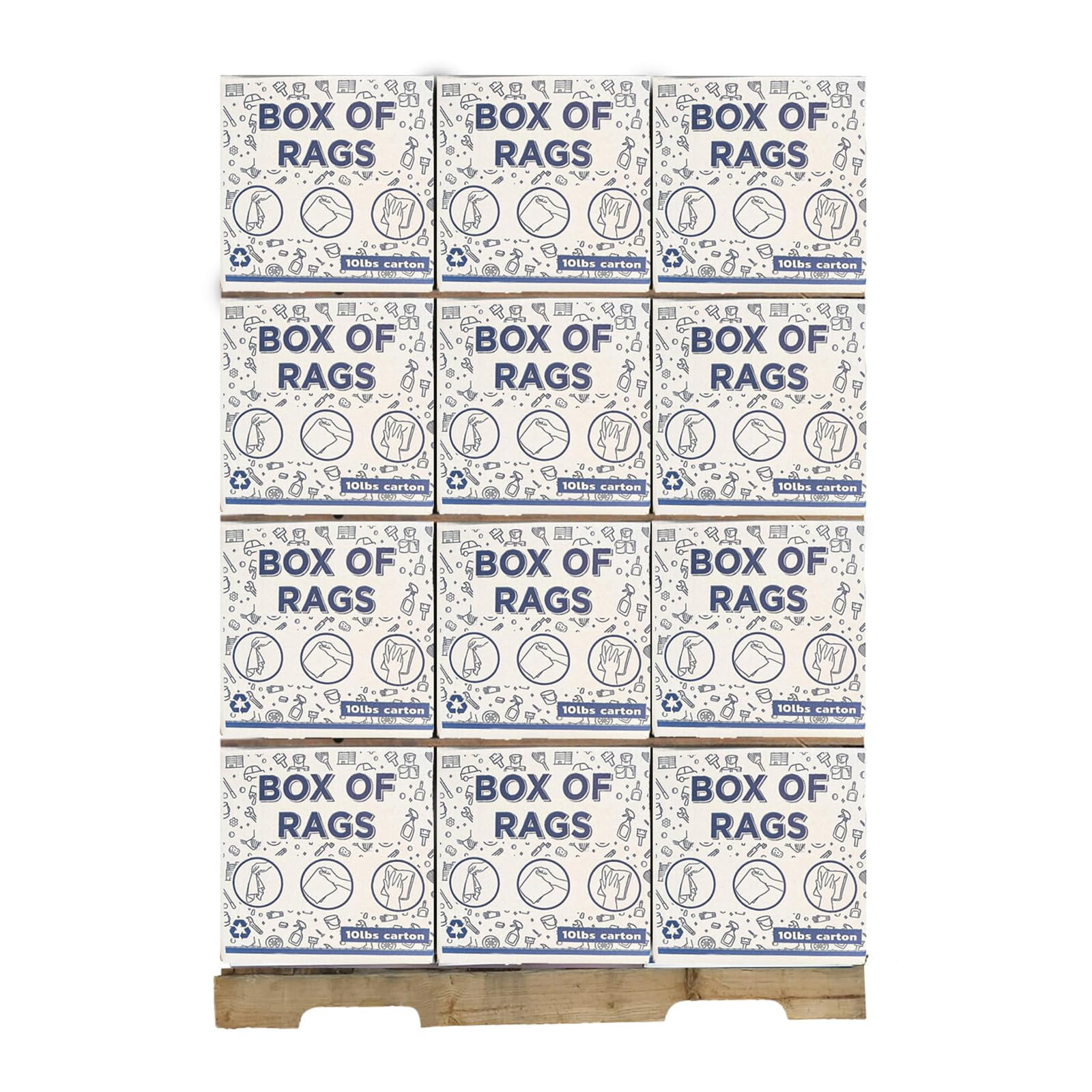 SupremePlus New Color Knit Cleaning Rags 600 lbs Pallet-60x10 lbs Box ...