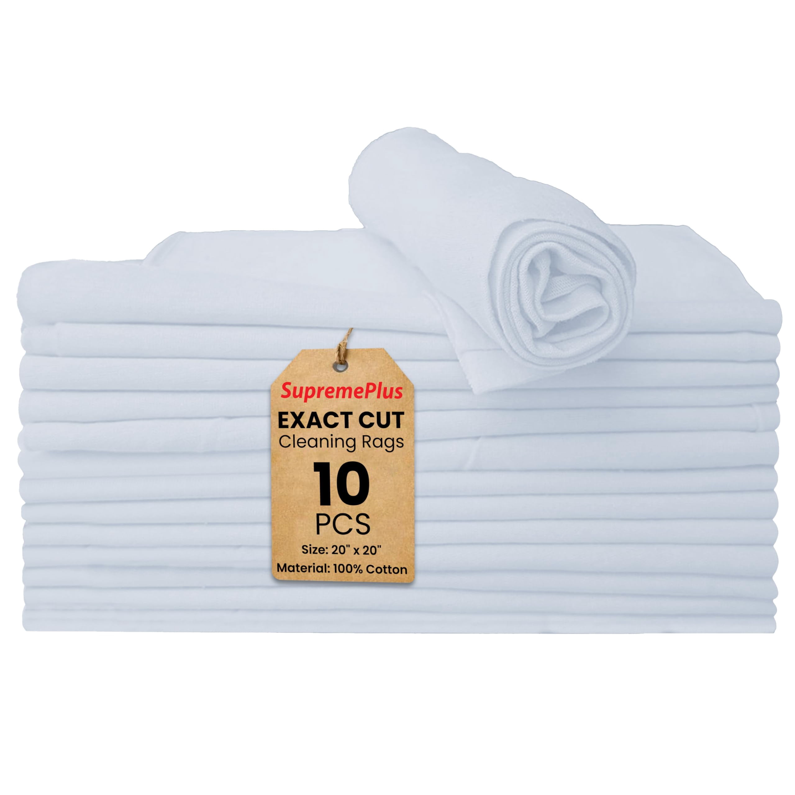 SupremePlus New Exact Cut Knit Cleaning Rags 10 Pieces Household ...