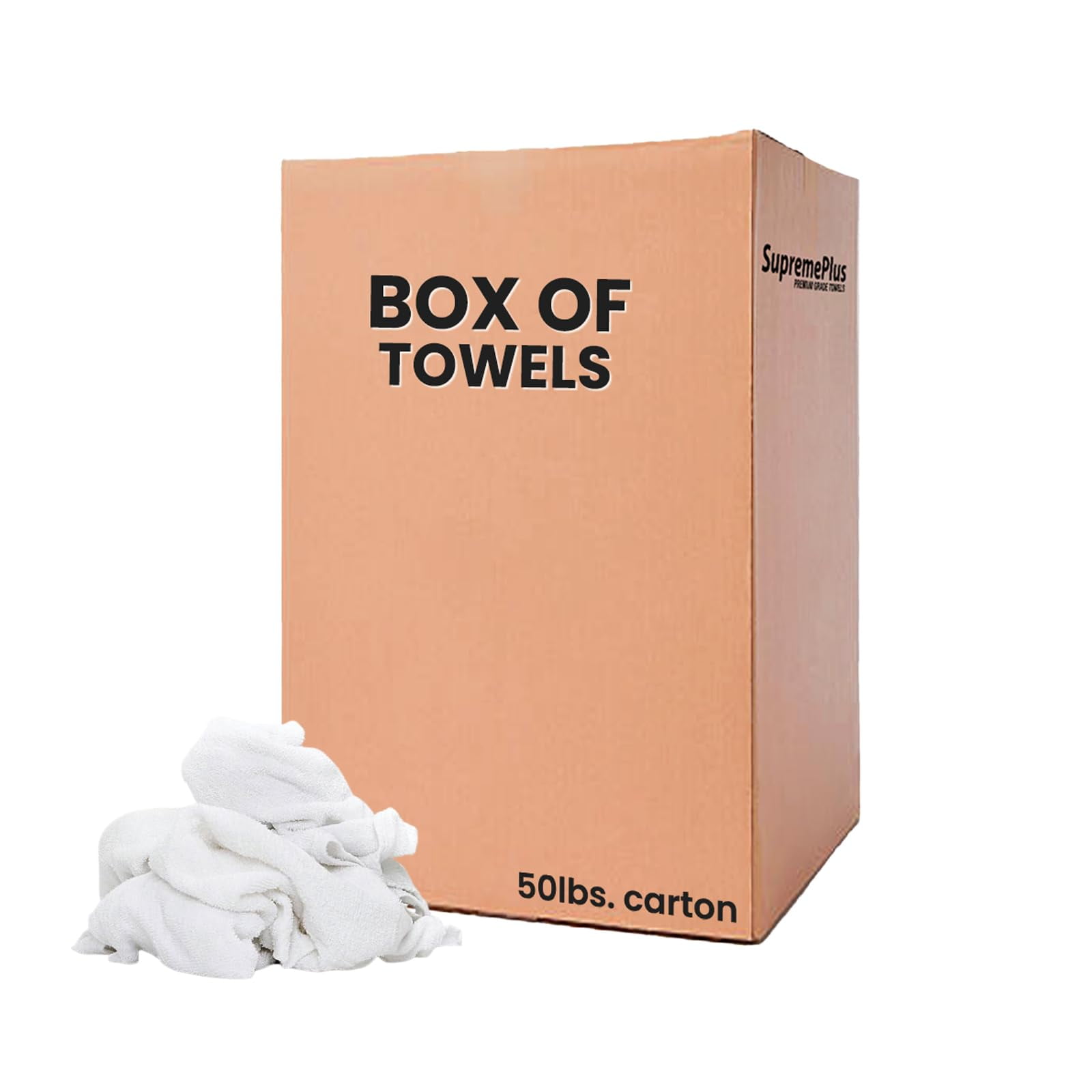 SupremePlus New Terry Cloth Cleaning Rags 50 lbs Box of Rags Commercial ...