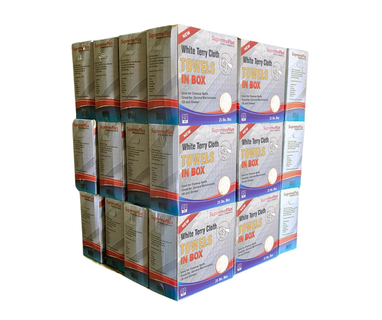 SupremePlus New Terry Cloth Cleaning Rags 600 lbs Pallet-24x25 lbs ...