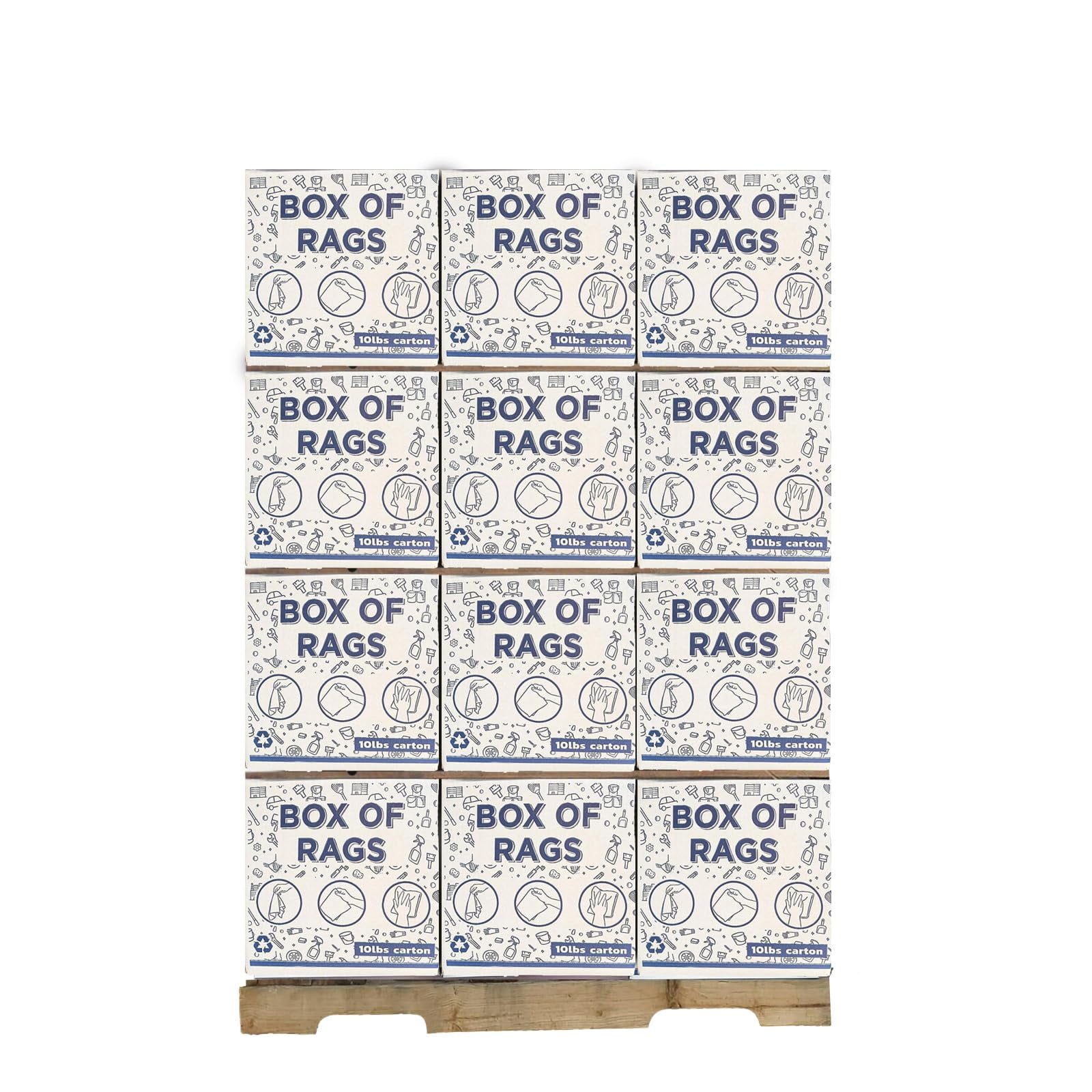 SupremePlus New Terry Cloth Cleaning Rags 600 lbs Pallet-60x10 lbs Box ...