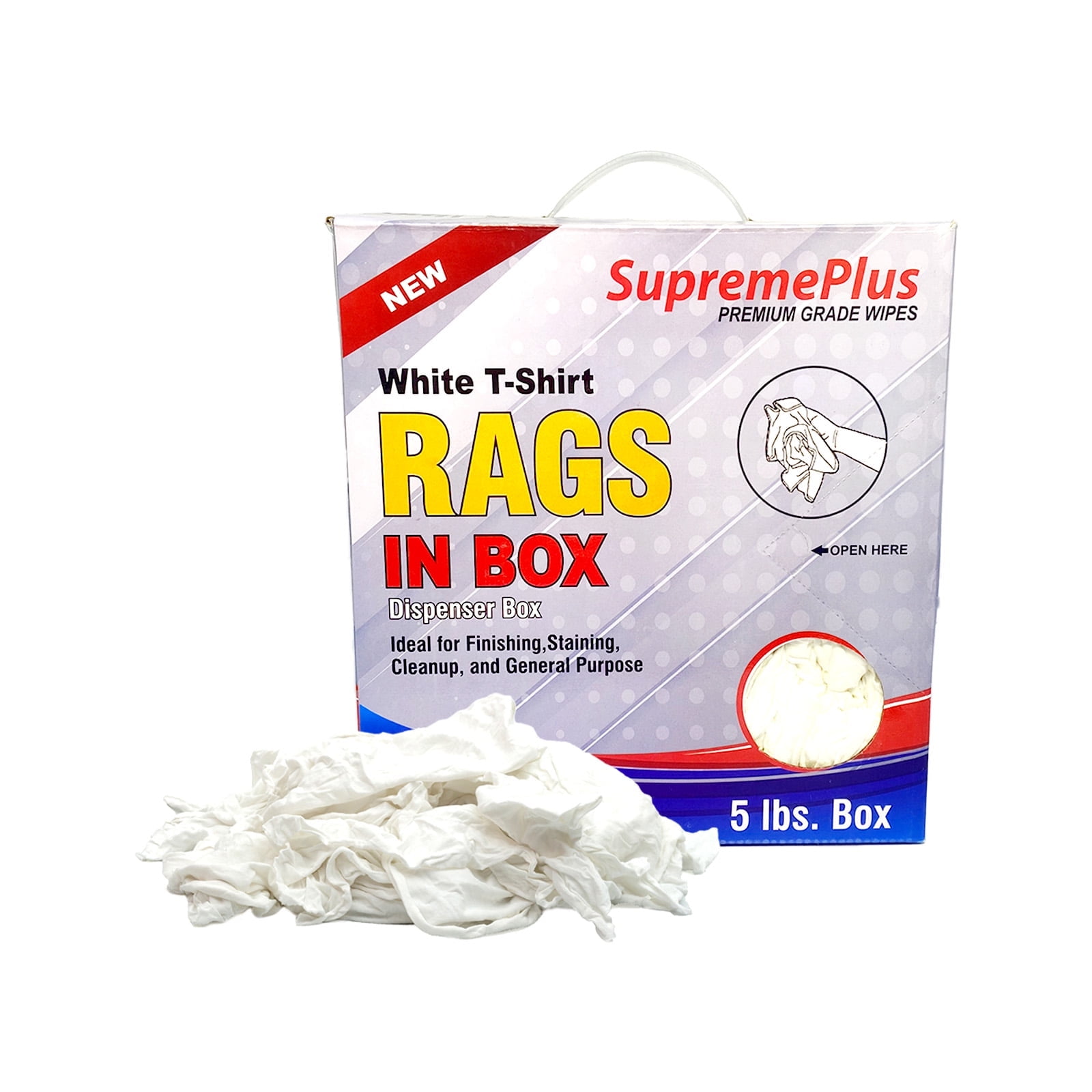 SupremePlus New Knit Cleaning Wiping Rags 5 lbs Compressed Box ...