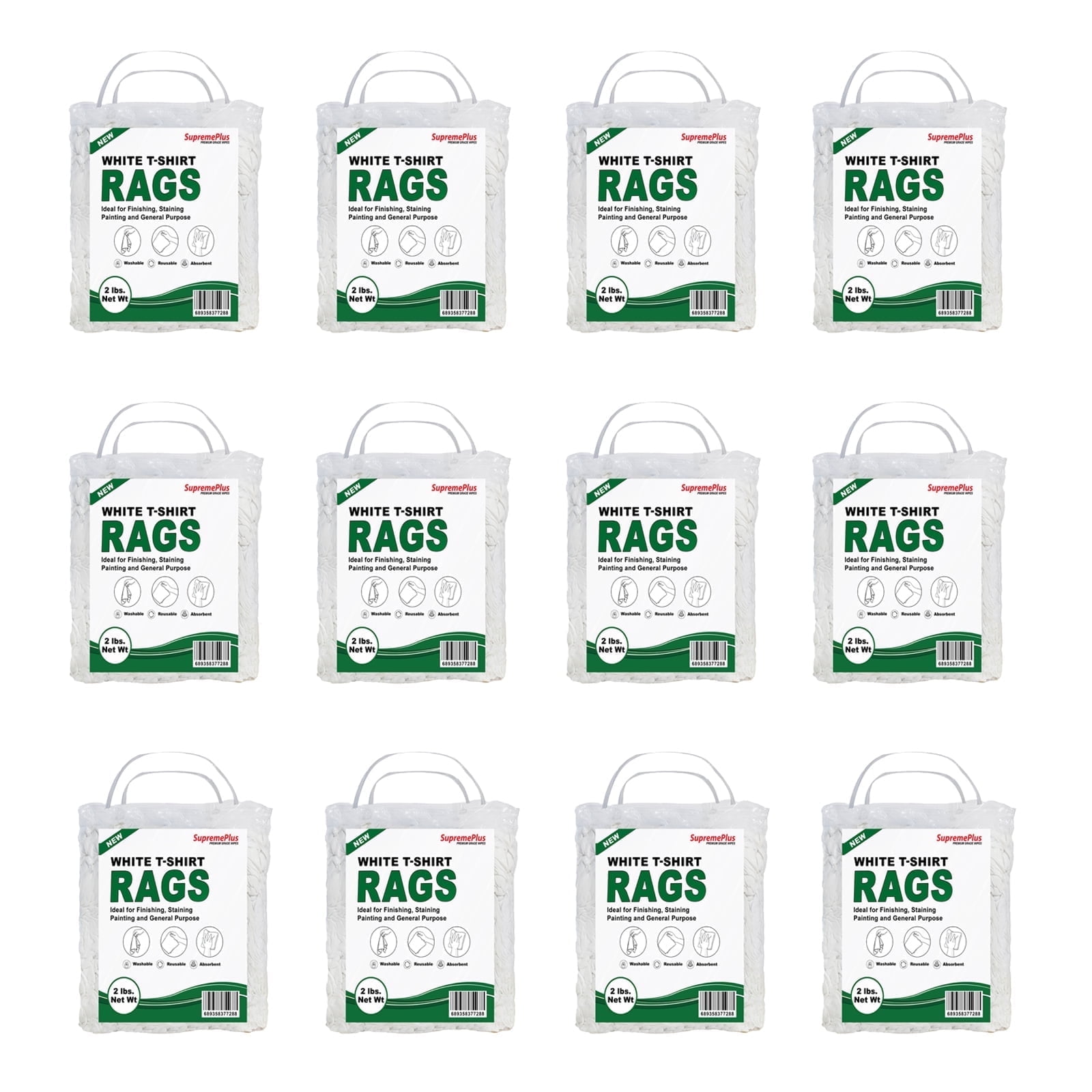 SupremePlus New Knit Cleaning Wiping Rags 2 lbs Bag Commercial ...