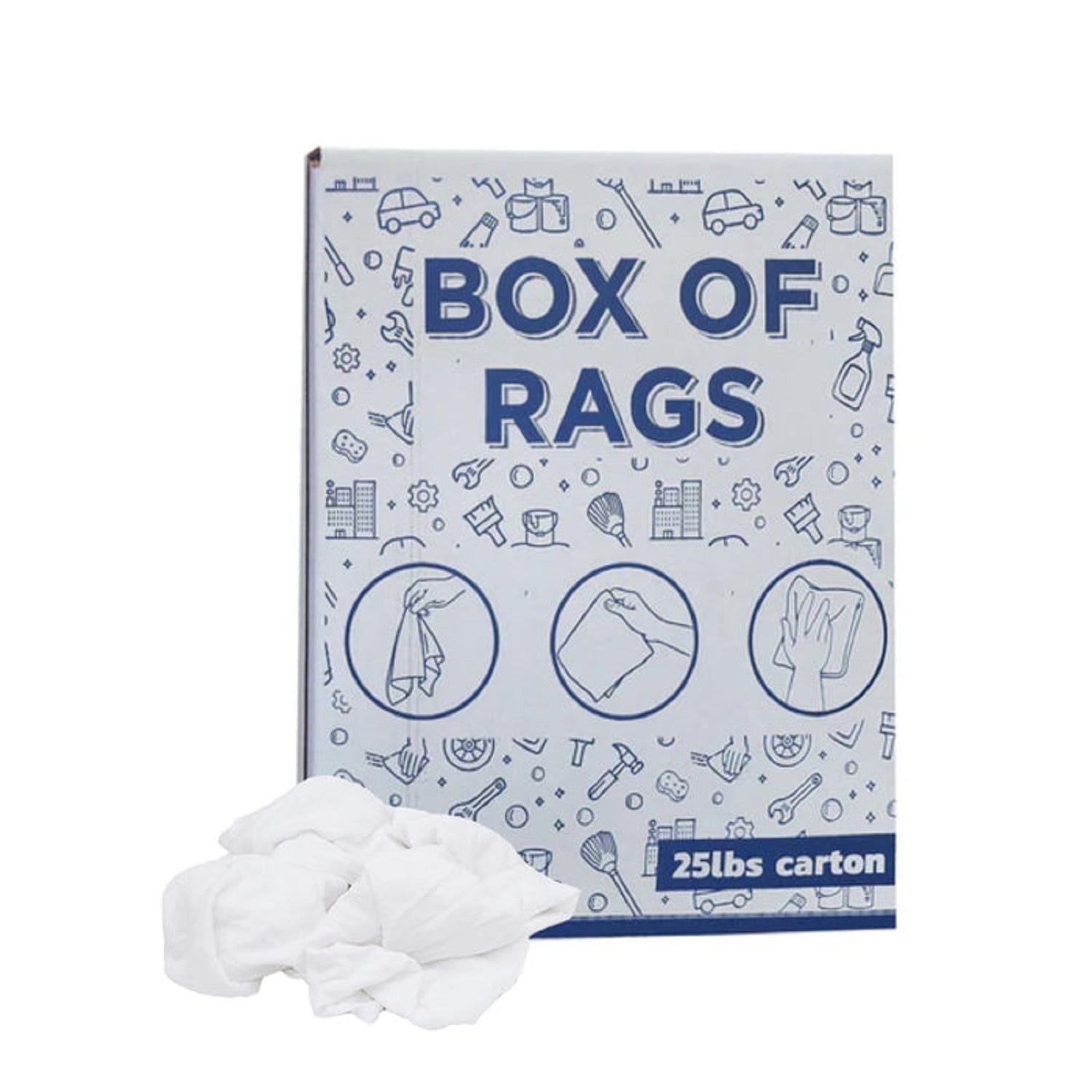 SupremePlus New Knit Cleaning Wiping Rags 25 lbs Box Commercial ...