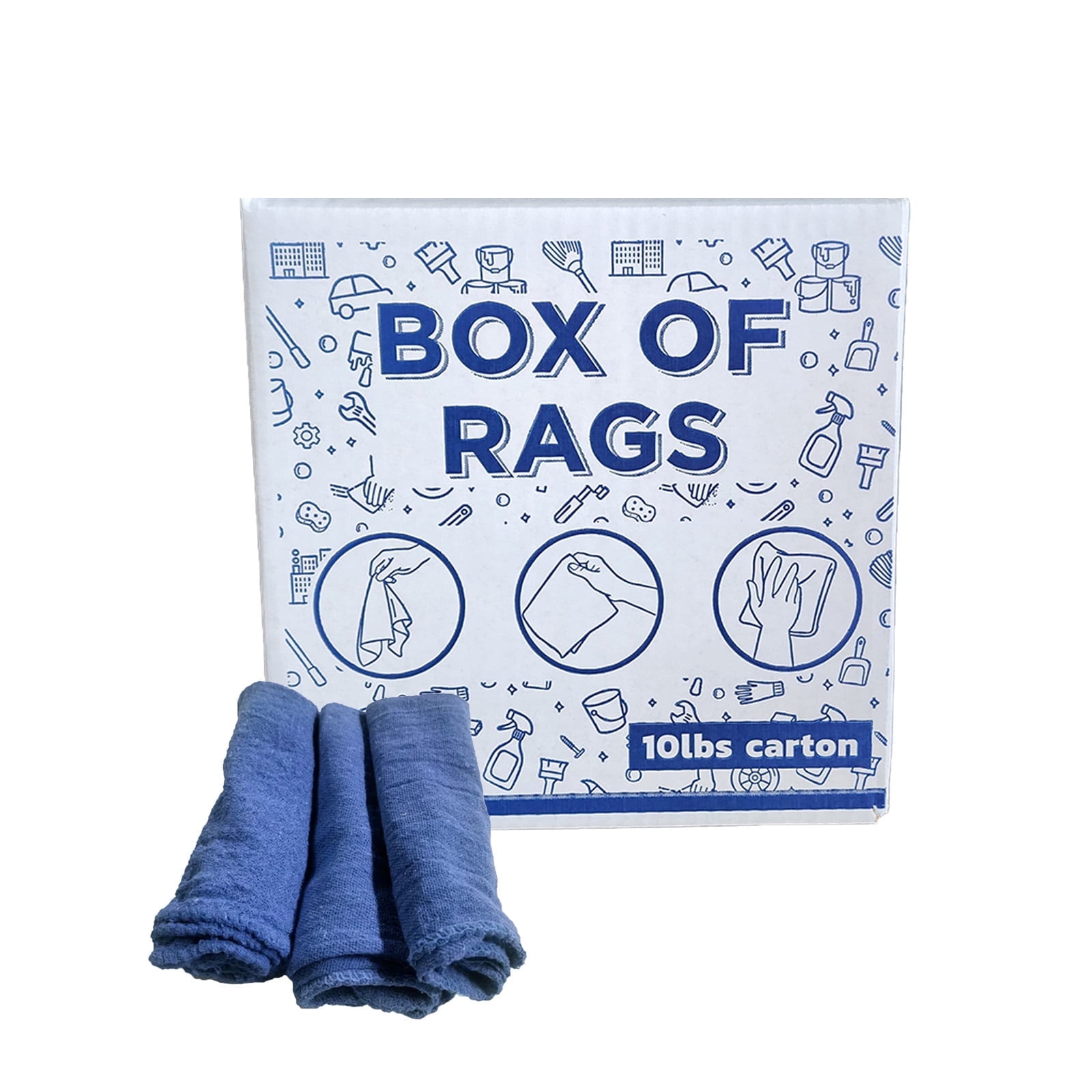 SupremePlus Recycled Blue Huck Towels, Multipurpose Cleaning Cloth Wipe ...