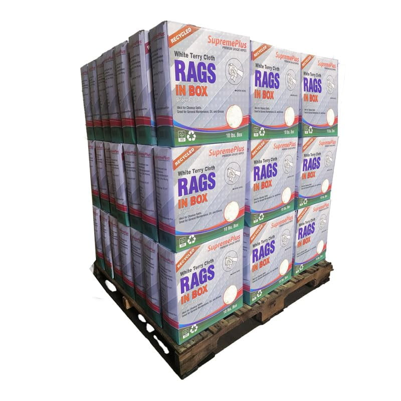 SupremePlus Terry Cloth Cleaning Rags 600 lbs Pallet-60x10 lbs ...