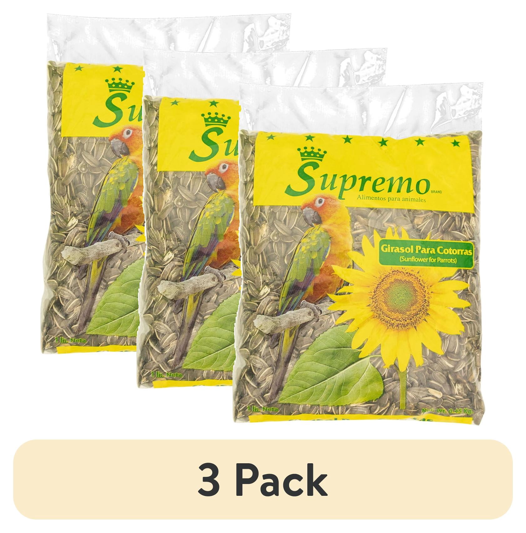 (3 pack) Supremo Girasol, Bird Seed, 1lb Bag - Walmart.com