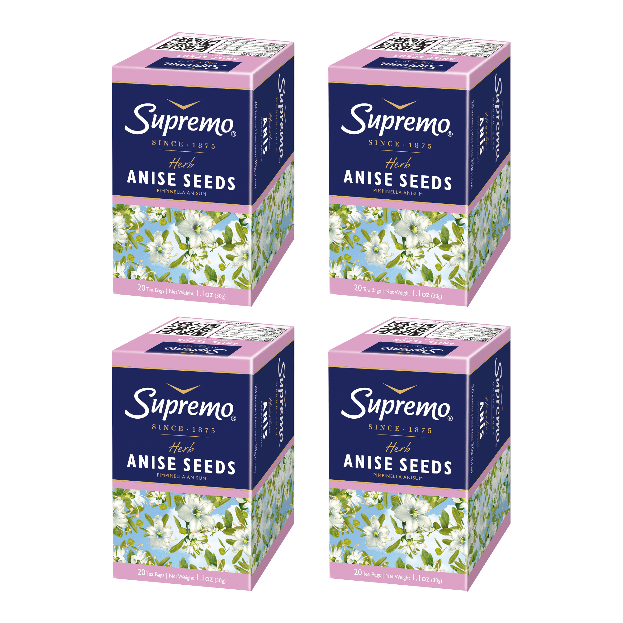 Supremo Herbal Infusion Anise [4 Pack] - 20 Tea Bags each (80 Total ...