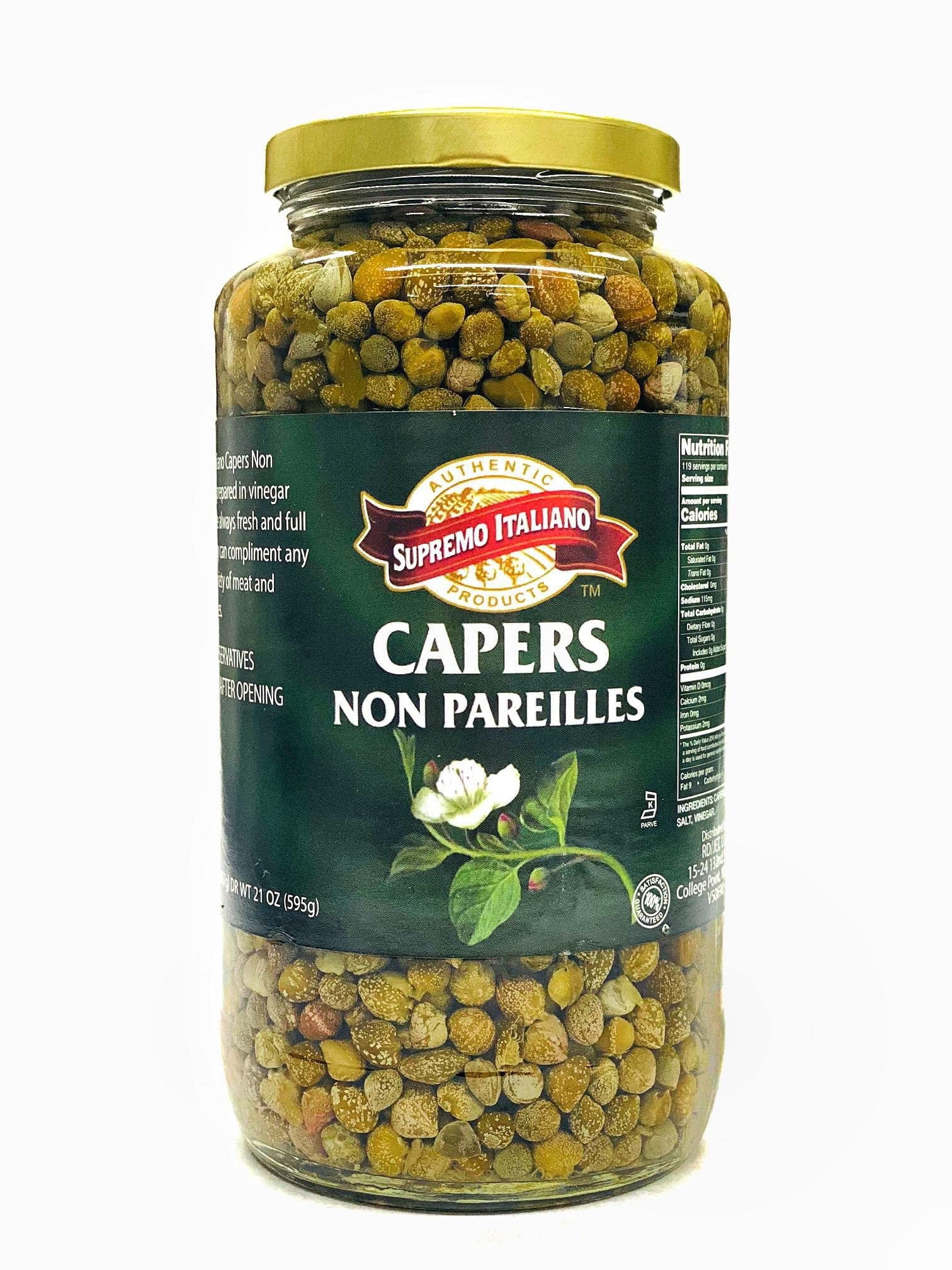 Supremo Italiano Capers Non Pareilles 32 oz - Walmart.com