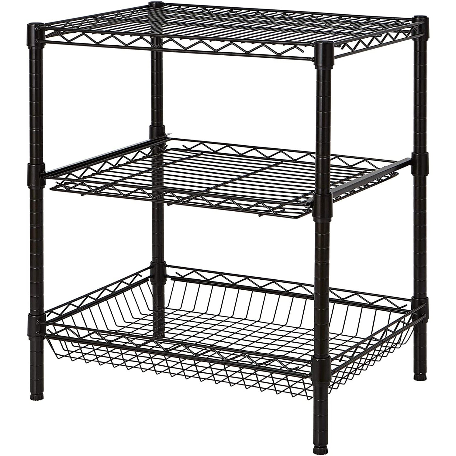 Suprima Double Height Fridge Stand with Adjustable Dorm Storage Shelves ...