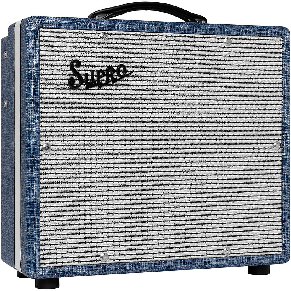 Supro Montauk 15W 1x10 Tube Guitar Combo Amp Blue Rhino Hyde - Walmart.com