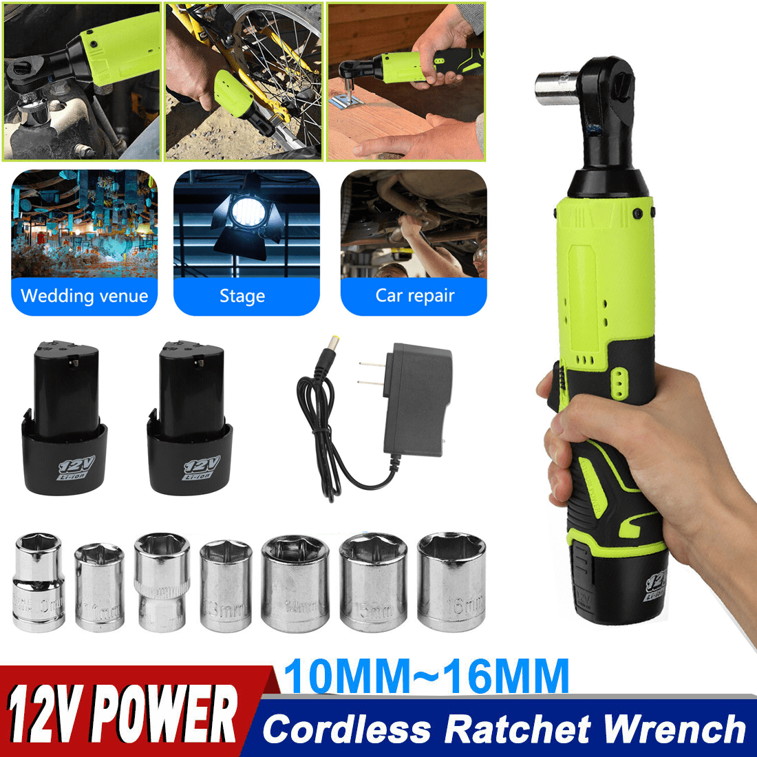 Supsupsiu, 3/8 in Drive Size Cordless, 65 Nm Electric Ratchet with ...