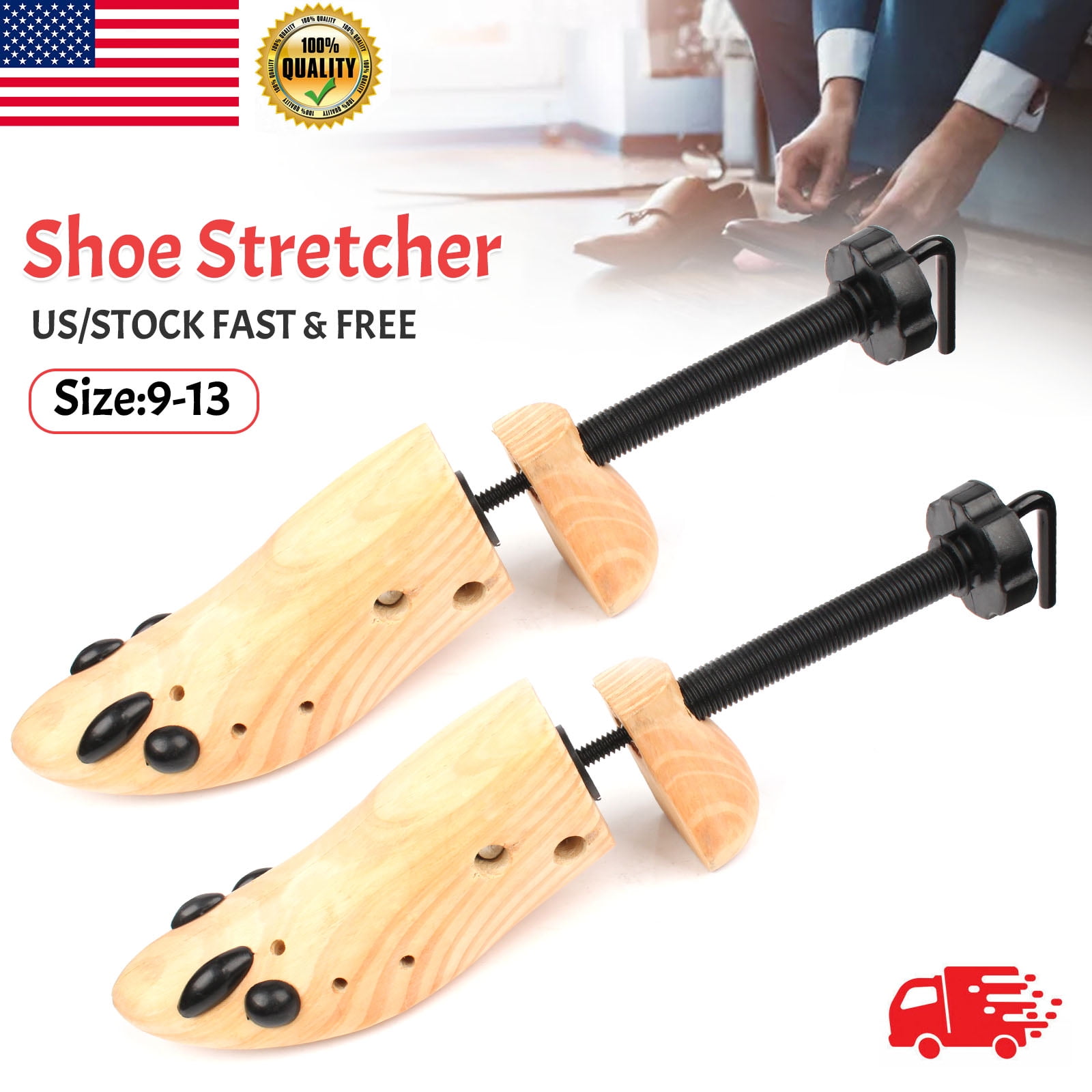 Supsupsiu 2-Way Wooden Adjustable Shoe Stretcher Expander Men Women ...