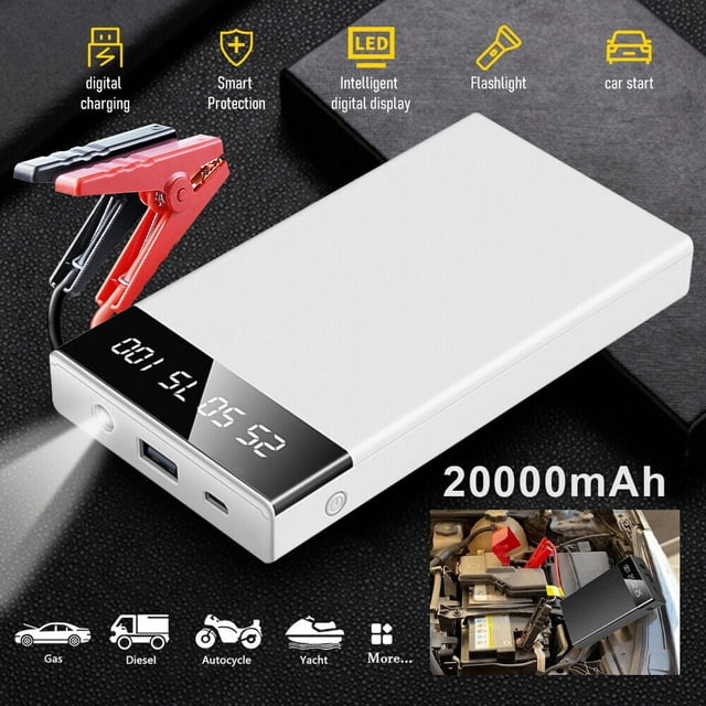 Supsupsiu 20000mAh Car Jump Starter Booster Jumper Box Portable Power ...
