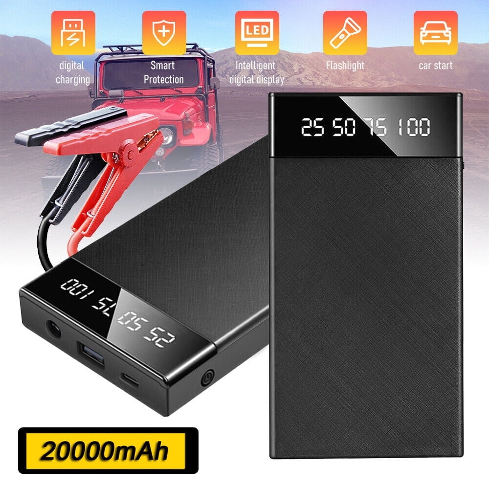Supsupsiu 20000mAh Car Jump Starter with LCD Display, Flashlight, and ...