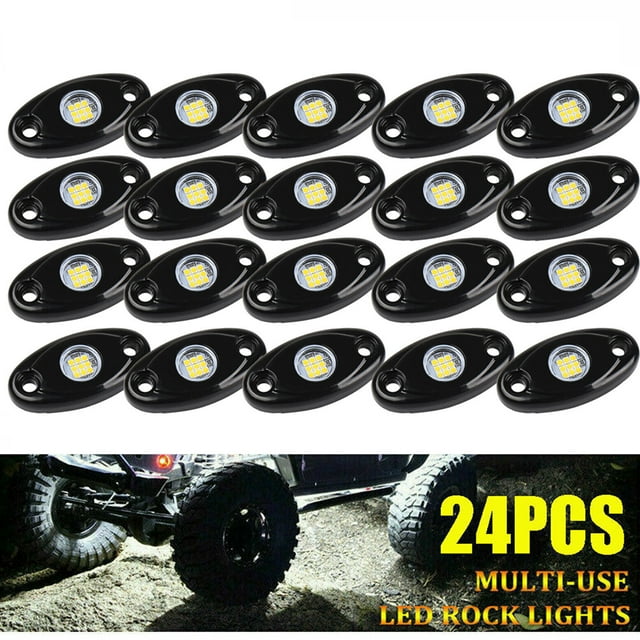 Supsupsiu 24Pcs LED Rock Lights for Car, SUV Pickup Truck Underbody ...