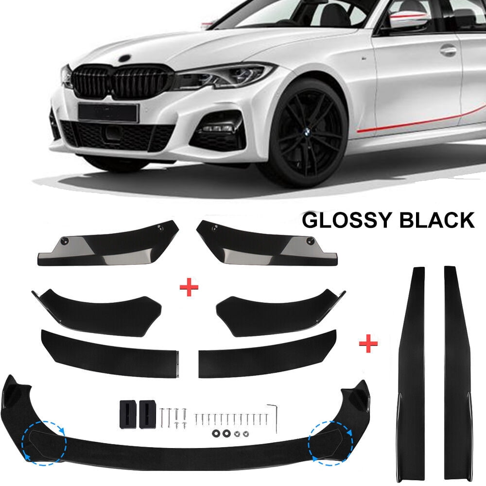 Supsupsiu 8pcs Universal Car Front Rear Bumper Lip Spoile with Side ...