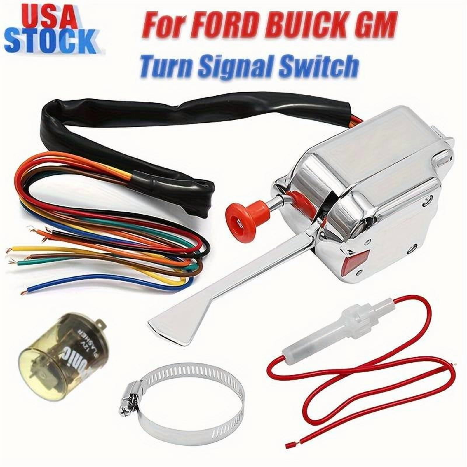Supsupsiu Chrome 12V Universal Rat Hot Rod Turn Signal Switch For FORD ...