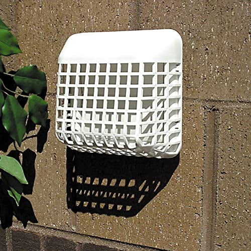 Supurr Guard Louvered Dryer Vent Hood with Pipe and Collar, White and ...