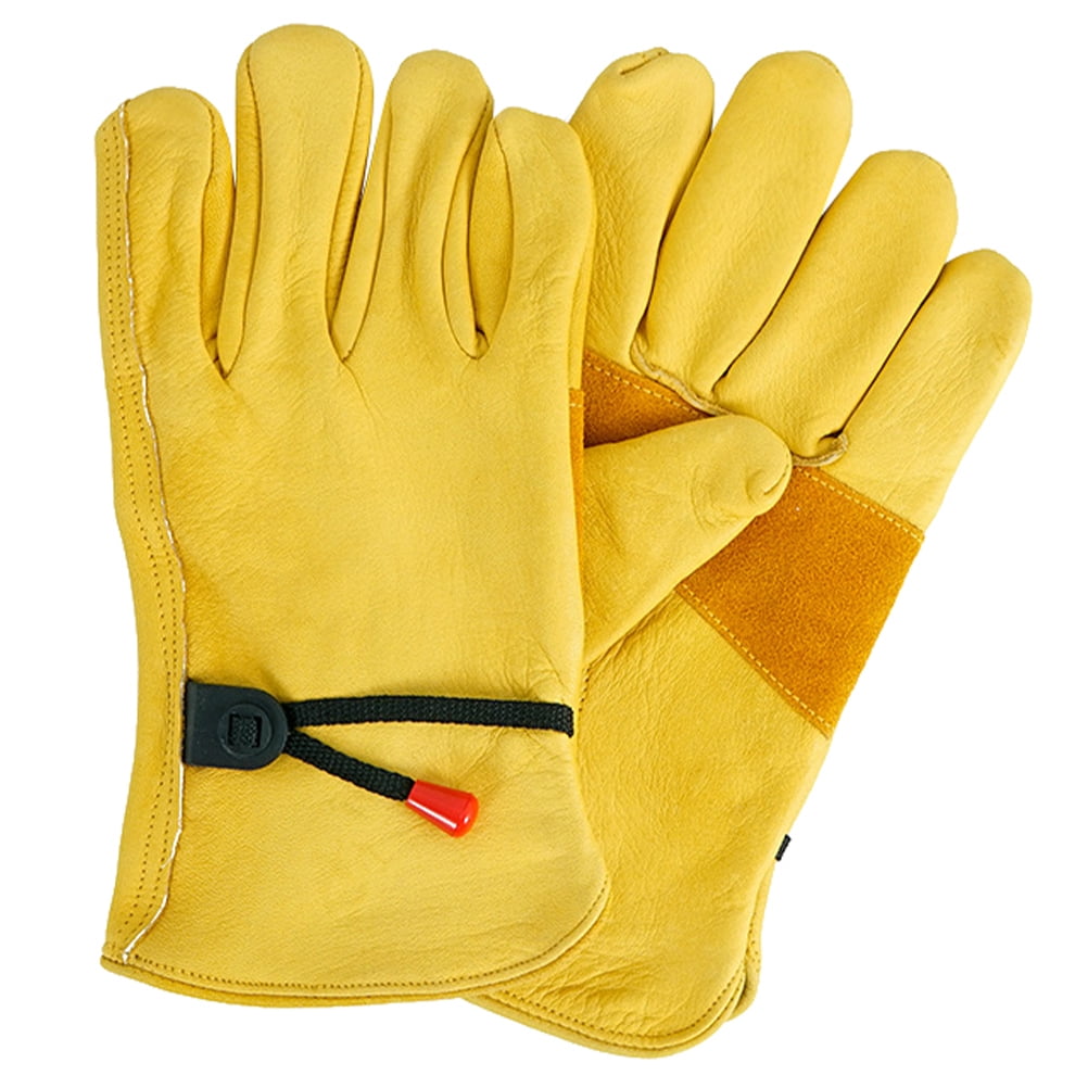 Supvox Anti-Scald Gloves Mitts Yellow Cowhide 1 Pair - Walmart.com